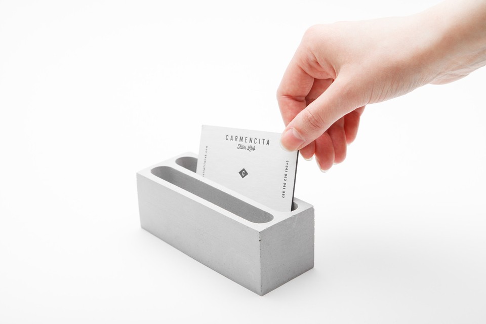Concrete mold for making business card holder made of concrete ...