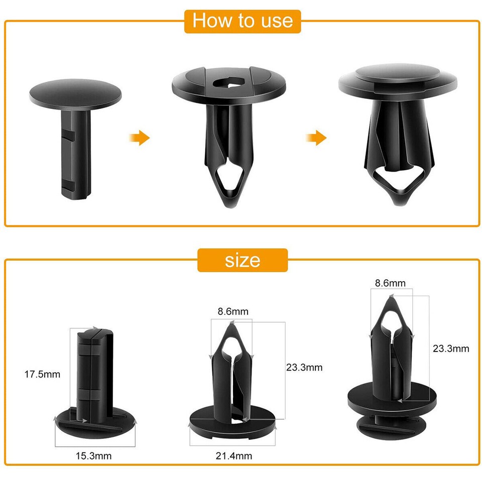 Clip for GM 21030249 Plastic Rivets Retainer Fender Bumper Push Pin ...
