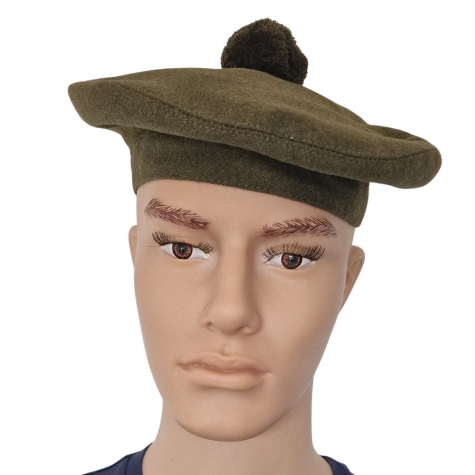 Green Scottish Tam O Shanter Military Hat Bonnet Beret Balmoral Army ...