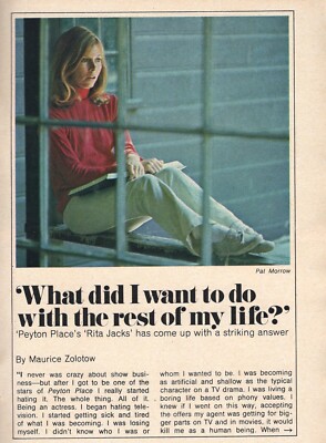 1971 TV ARTICLE ~ PAT MORROW is RITA JACKS on PEYTON PLACE PRIMETIME ...