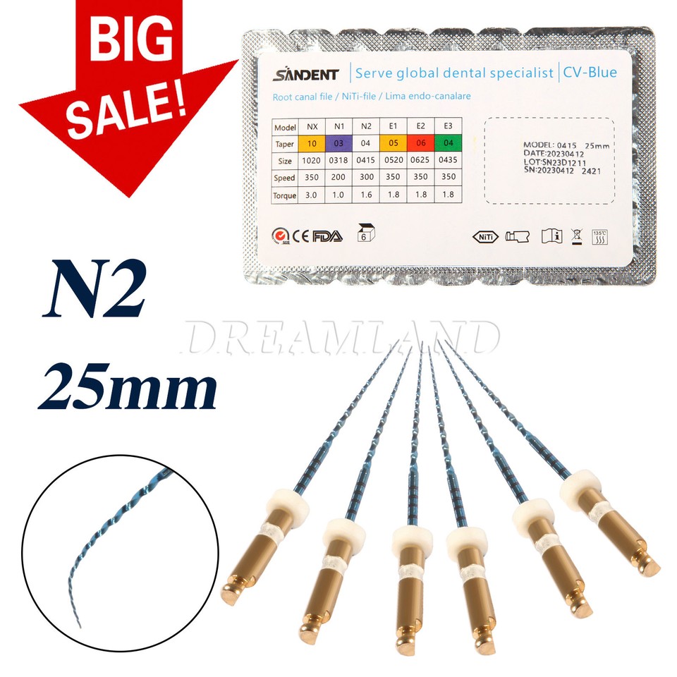 Dental Endodontic Endo Files Rotary NITI Files Root Canal File 25mm N2 ...