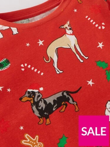 V by Very Mini Unisex Kids Dog Christmas Mini Me Pyjamas Size 2-3 Years ...
