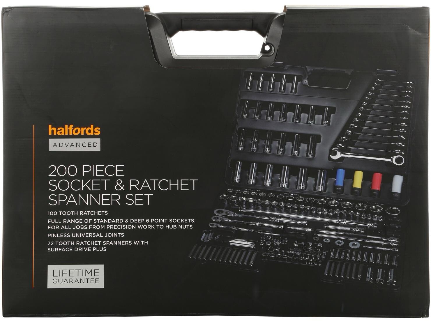 Halfords Advanced Socket and Ratchet Spanner Set 200 Pc (735757) for ...