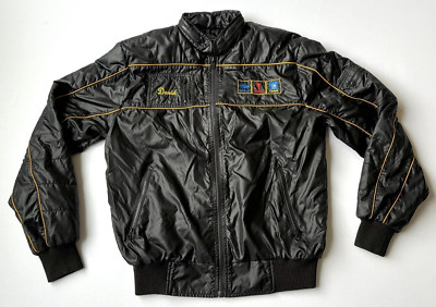 Vintage PR Motion Mens Nylon Racing Jacket Black Sz L GM Chevy Pontiac ...