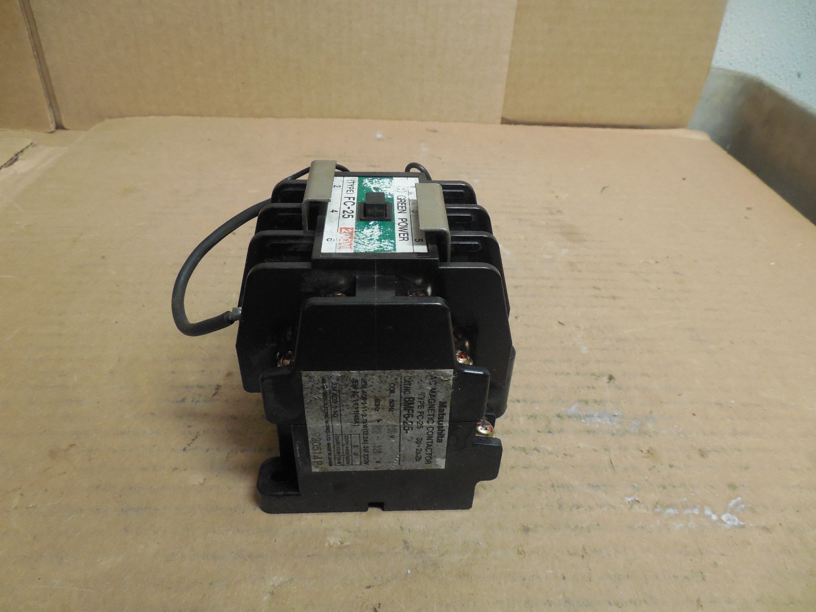 MATSUSHITA CONTACTOR BMF6-25-2 200V COIL TYPE FC-25 BMF6252 | eBay