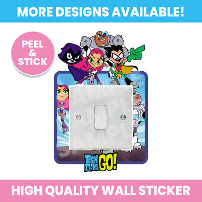 TEEN TITANS GO LIGHT SWITCH SURROUND WALL STICKER DECAL KIDS BEDROOM | eBay