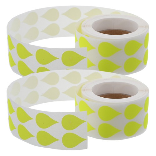2 Rolls Fluorescent Teardrop Stickers Self Adhesive Labels For Food ...