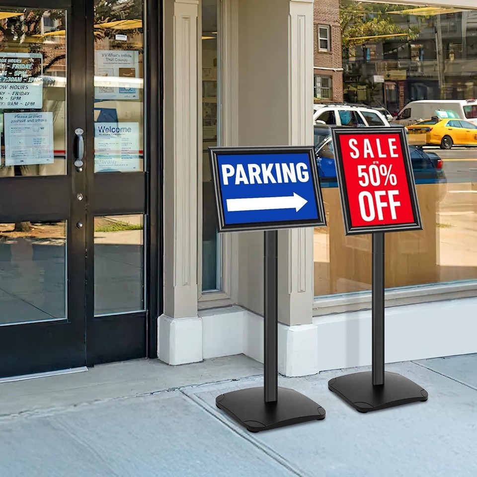 VAIIGO A4 Sign Stand Display Poster Stand with Heavy Duty Base, Floor ...