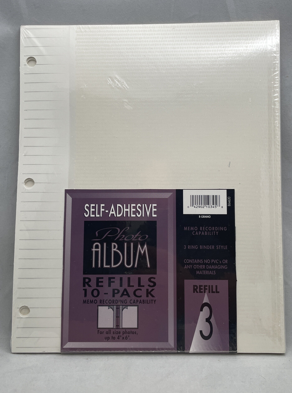 Self Adhesive 9 x 11 Photo Album Page Refills 10 Sheets Pack 864620 ...