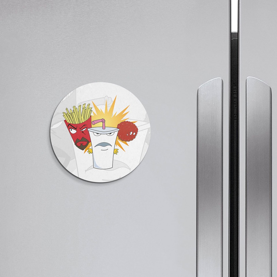 Aqua Teen Hunger Force Food Cartoon | 4'' X 4'' Round Decorative Magnet ...