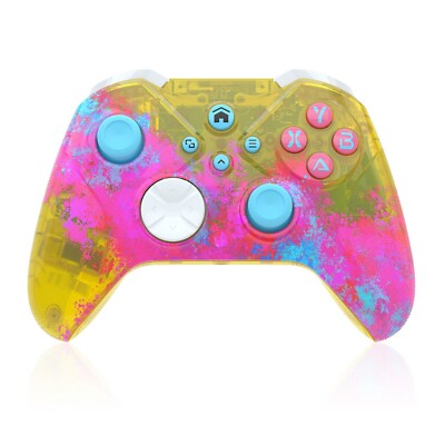 Wireless Pink Yellow Controller for Xbox One Series X/S PC Gaming ...