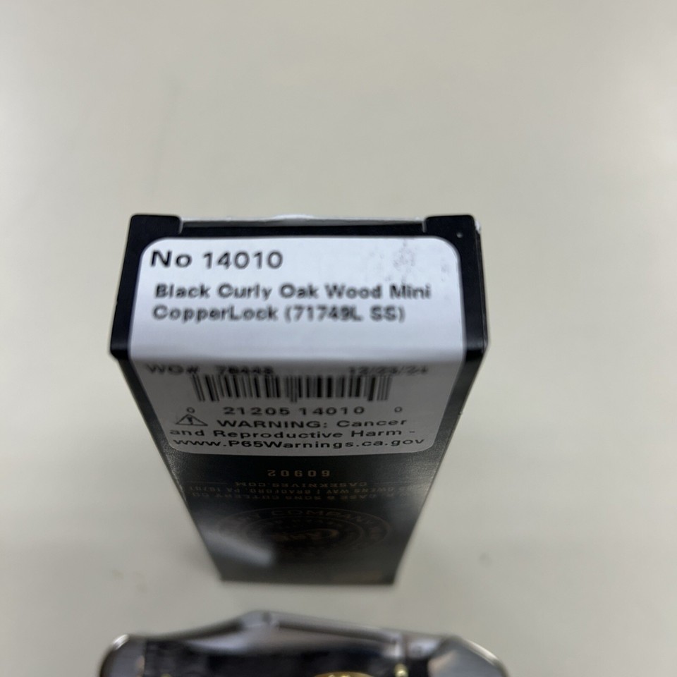 CASE XX #14010 Black Curly Oak Wood Mini COPPERLOCK SS | eBay