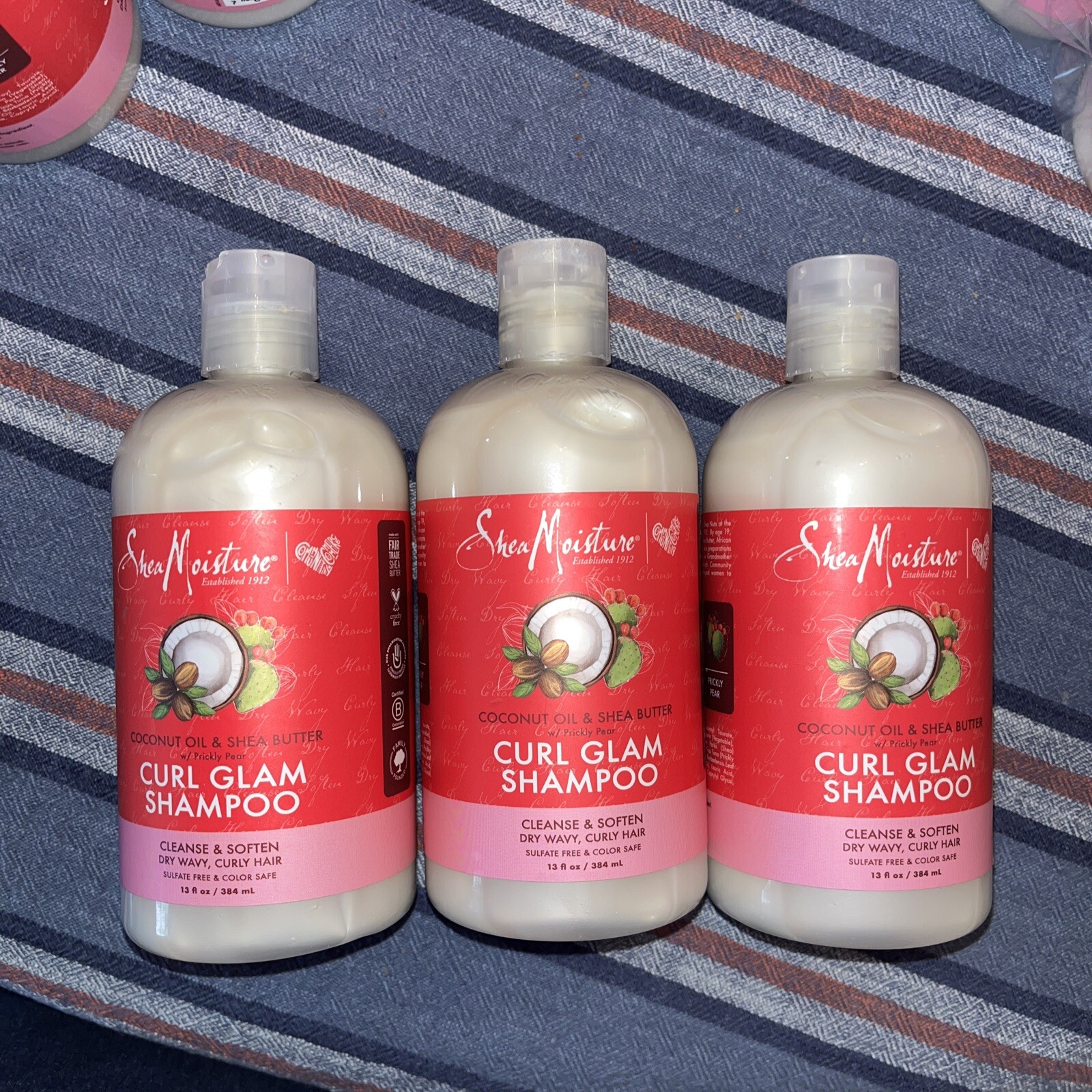 Lot of 3 - Shea Moisture Coconut Oil & Shea Butter Curl Glam Shampoo | eBay
