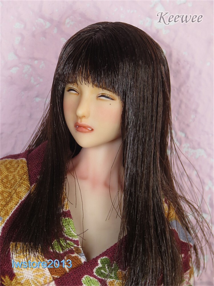 1:6 Close Eyes Girl Obitsu Head Sculpt Carved For 12" Female PH TBL ...