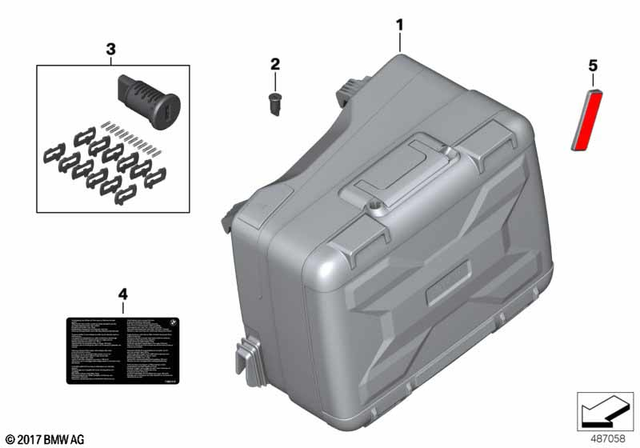 BMW Motorrad Vario Case Right O/s Driver Side R 1200 GS 77418567204 for ...