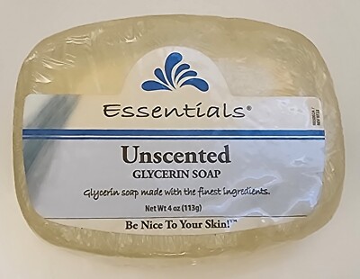 2 Bars - Essentials - Unscented Glycerin Soap - 4 oz Bar Soap | eBay