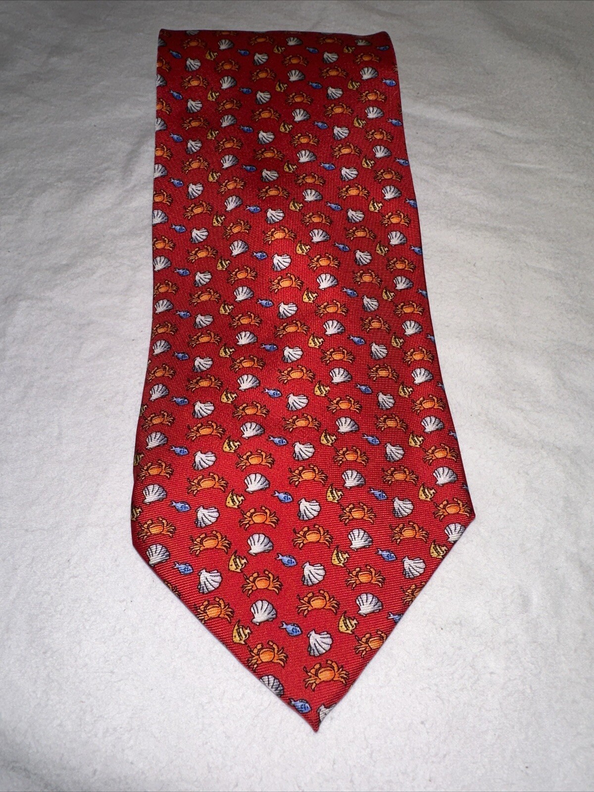 CAPE COD MEN'S LOBSTER, FISH, SHELL TIE, RED, Orange/… - Gem