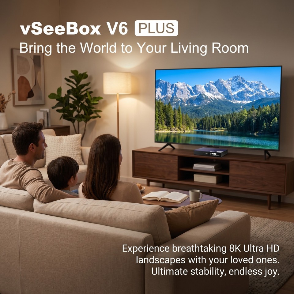 Vseebox V6 Plus Tv With Smart Backlit Bluetooth Split Screen box Remote ...