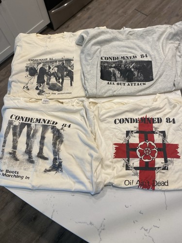 Condemned 84 ISD ROR Rebelles Oi! RAC TShirt Lot Sized XL Skinhead Punk ...