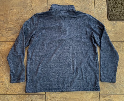 Johnston Murphy XC4 Pullover Mens L Heather Blue Extreme Comfort 1/4 ...
