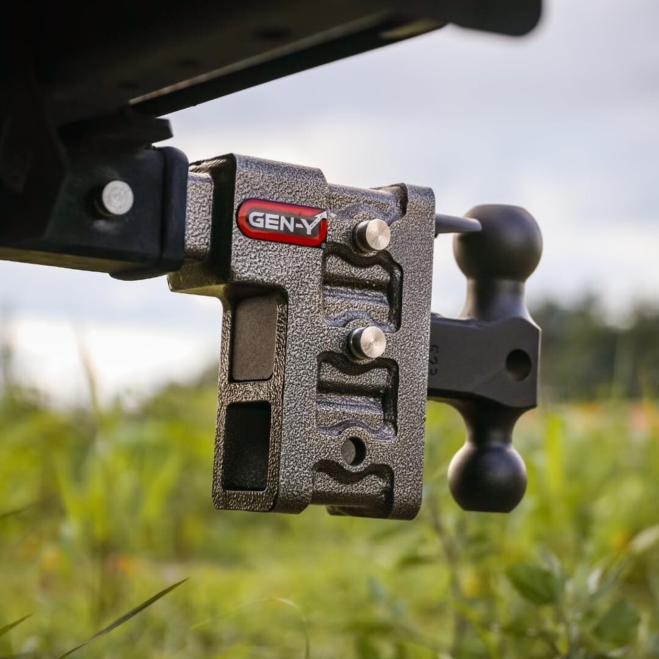 GEN-Y GH-623 Tow Hitch Adjustable 6" Drop Pintle Lock 2.5" Receiver 21k ...