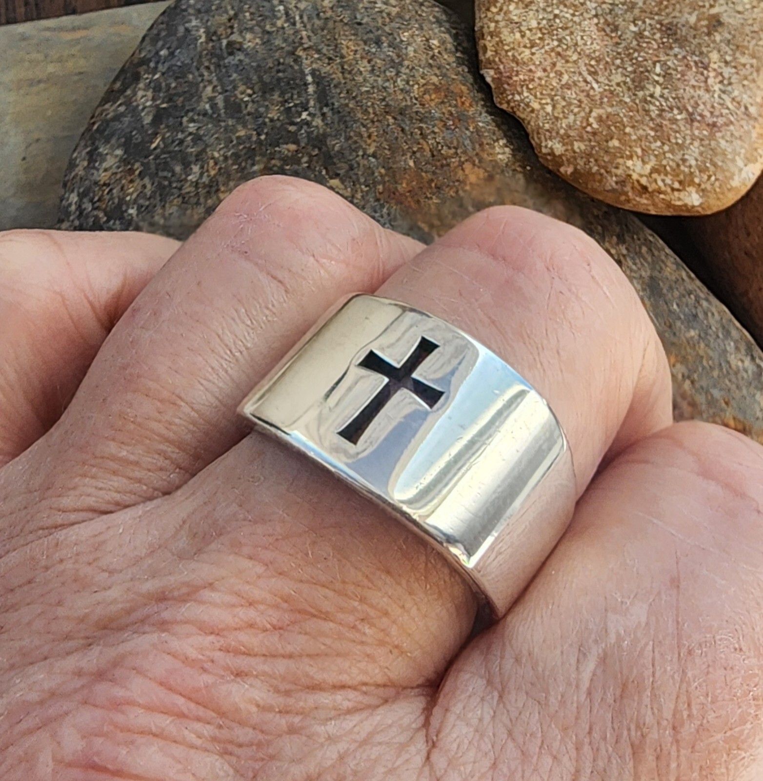 James Avery Retired Wide Center Cross Ring Size 11.5 … - Gem