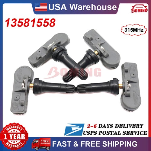 13581558 Tire Pressure Sensor TPMS NEW 4PCS For GM Chevy GMC Sierra ...
