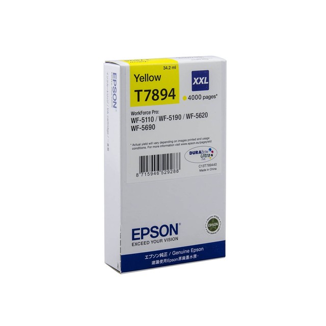 Epson Original T789 XXL Yellow Ink T7894 for sale online | eBay