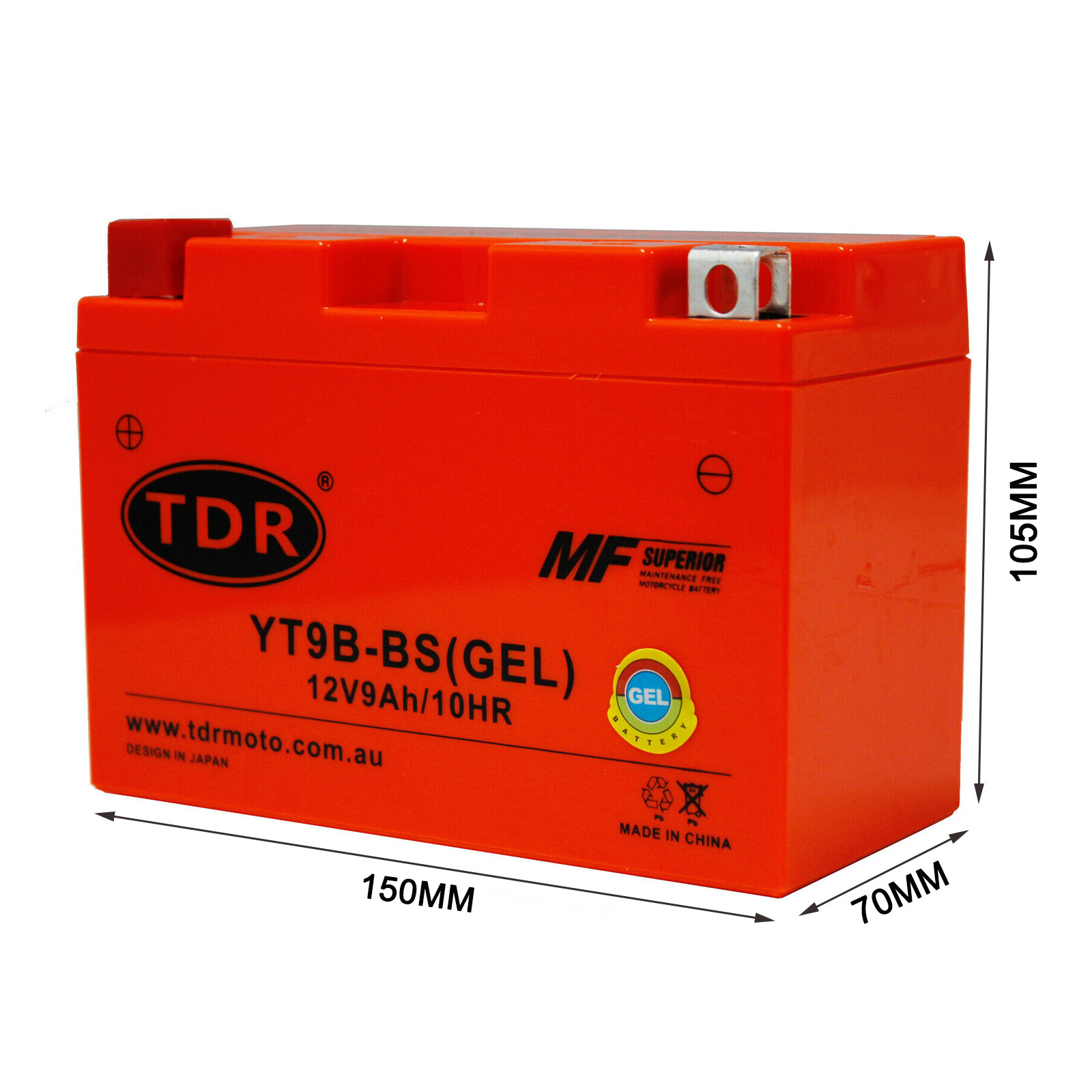 YT9B-BS YT9BBS Motorcycle Battery for Yamaha 600cc YZF R6 R6S 2004 2005 ...