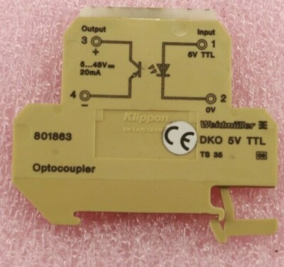 WEIDMULLER 801863 DKR 5V OPTOCOUPLER CURRENT INDICATOR TERMINAL BLOCK ...