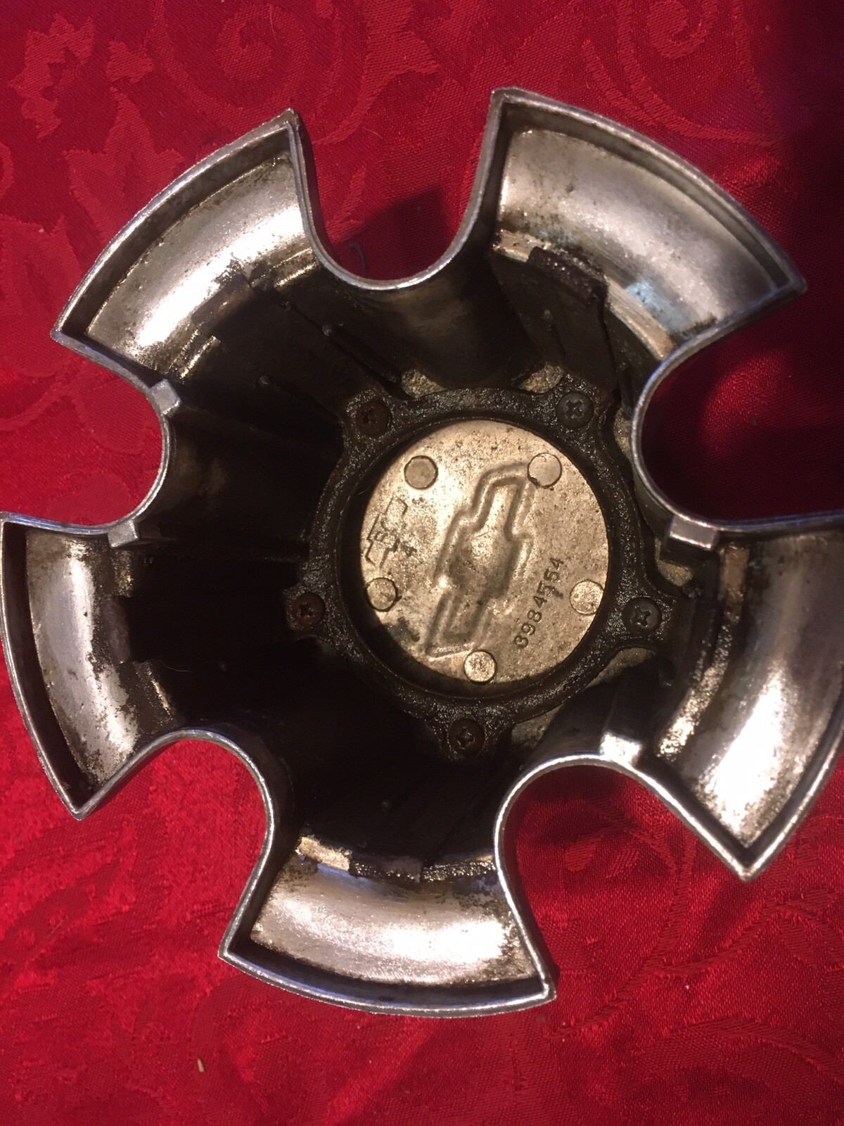 2 USED Chevy Chevelle Nova 3984554 Factory OEM RALLY Wheel Center Caps ...