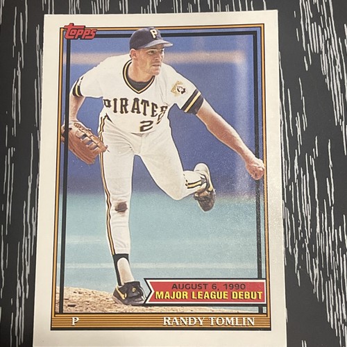 1991 Topps Major League Debut 1990 154 Randy Tomlin Pirates Baseball ...