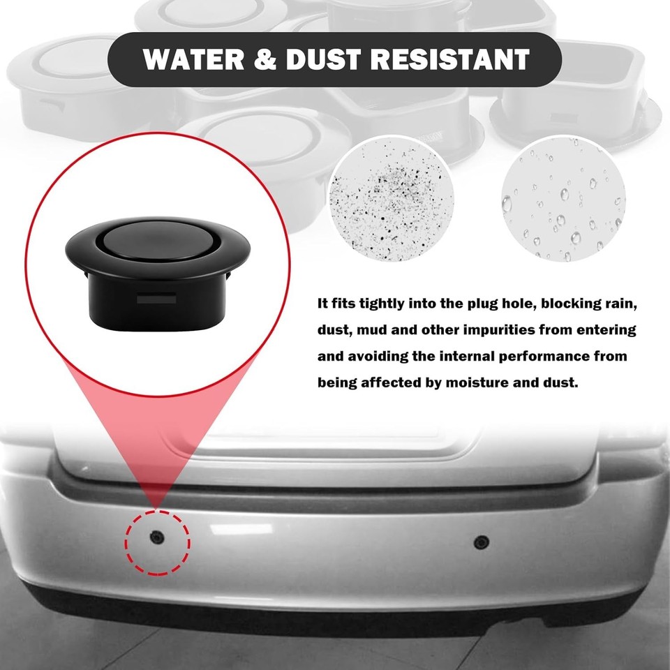 10PCS Car Rear Bumper Hole Plugs for 24-25mm Sensor Protection | Free ...