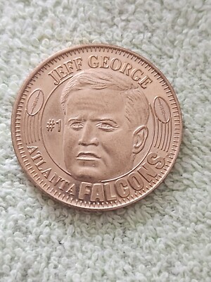 JEFF GEORGE 1996 Pinnacle Mint Coins Brass Atlanta Falcons Football ...