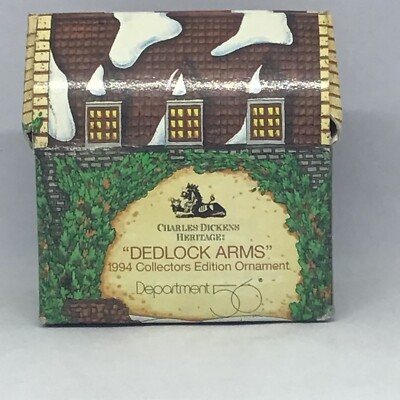 Heritage Dept 56 Charles Dickens Dedlock Arms 1994 Ornament NIB | eBay