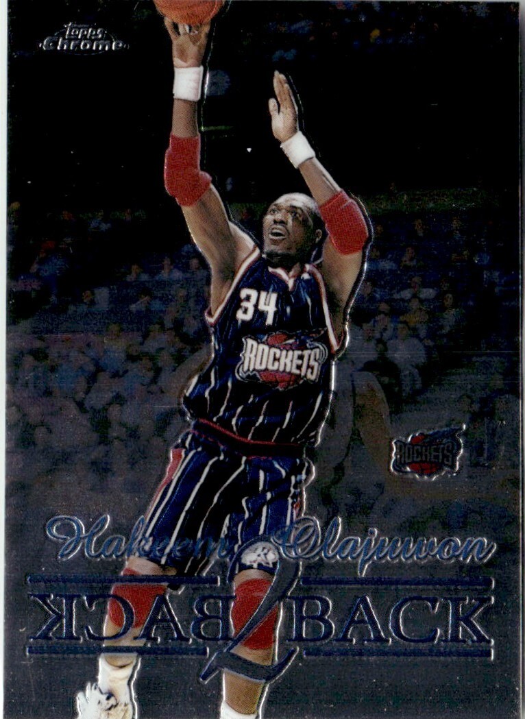 1998-99 Topps Chrome Back 2 Back Hakeem Olajuwon Houston Rockets #B4 | eBay
