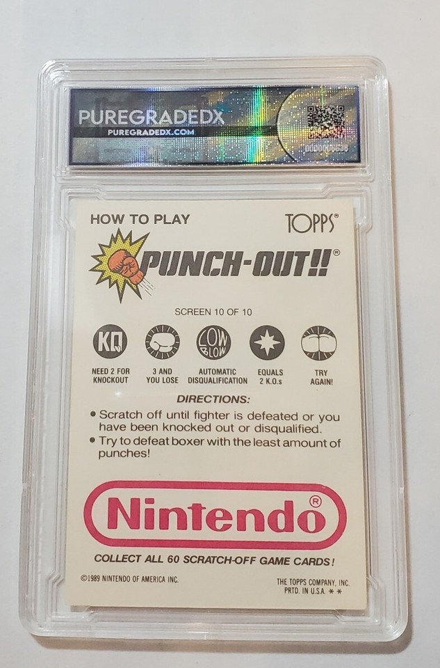 1989 Topps Nintendo Scratch-Off Punch Out Mr. Sandman #10 PGX Vtg NES ...
