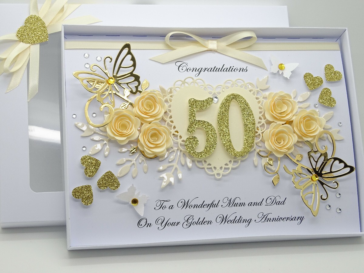 50th Wedding Anniversary Card Ideas 50th Anniversary Card,