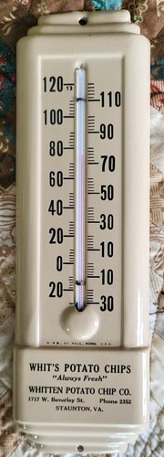 Whit's Potato Chips Advertising Thermometer, Staunton, VA, 4 Digit ...