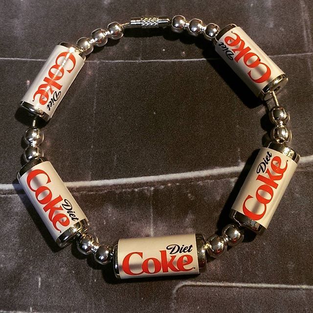 Unique DIET COKE CANS BRACELET handcrafted COCA COLA bangle GIFT soda ...