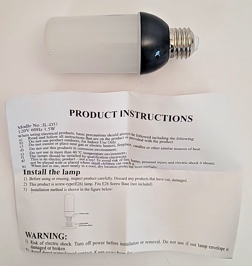 Spooky Village LED Flame/ Flickering Effect Light Bulb Discontinued ...