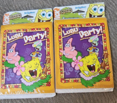 2X DESIGNWARE SPONGEBOB SQUAREPANTS 8 INVENTATIONS LUAU PARTY | eBay