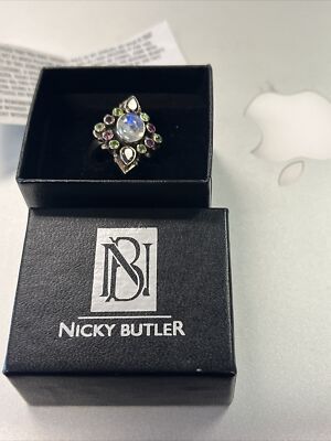 Nicky Butler Moonstone Multi Gemstone Sterling Silver ring - size 8 | eBay