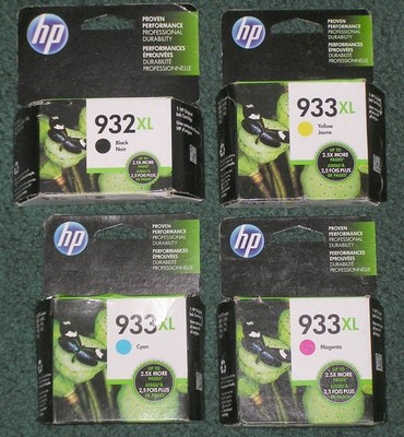 2020/21 Genuine HP 932XL Black 933XL Cyan, Yellow, Magenta Ink Print ...