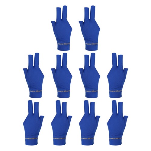 10Pcs 3 Finger Pool Glove Right&Left Hand Billiard Gloves Blue ...