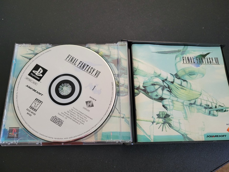 Playstation 1 PS1 Final Fantasy VII 7 Black Label complete instructions ...