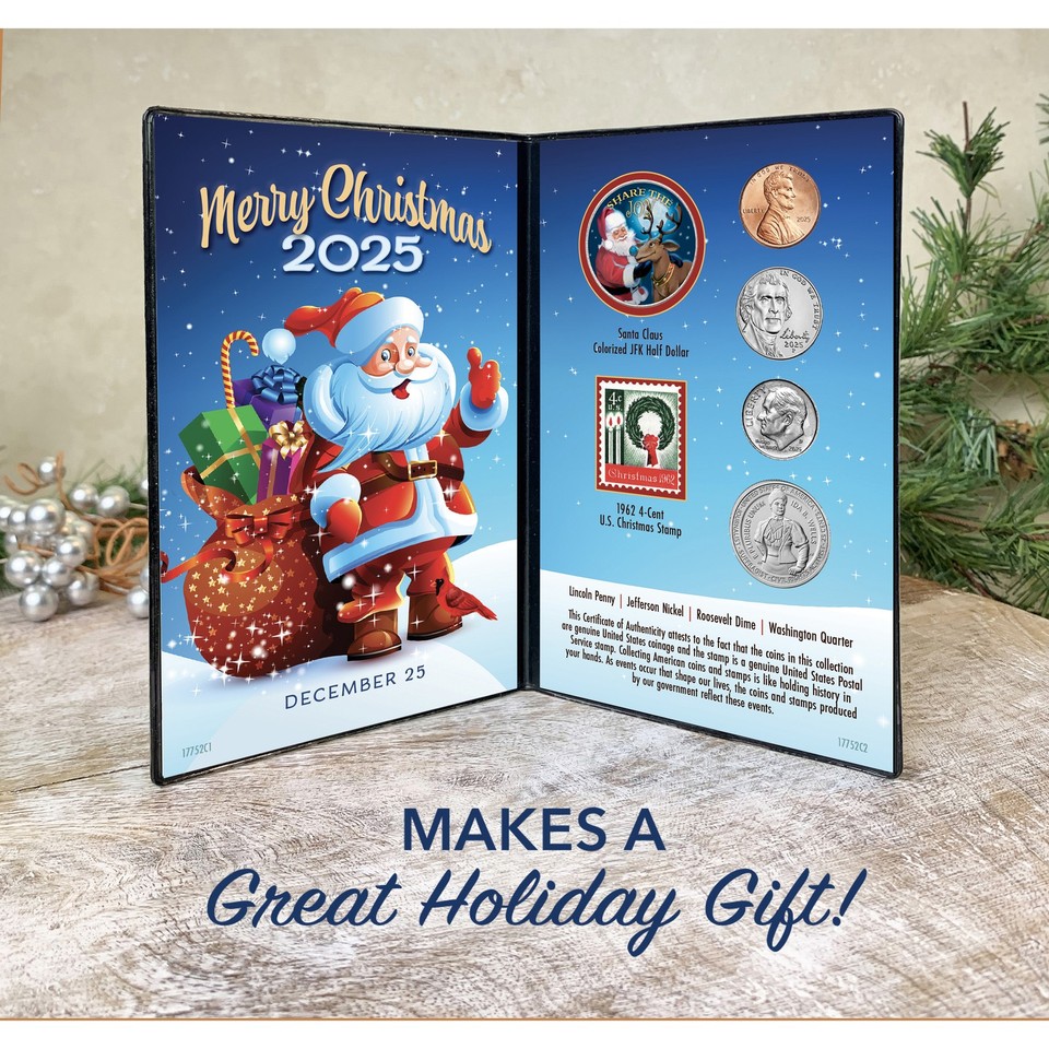 2025 Santa Coin Collectible Greeting Card | eBay