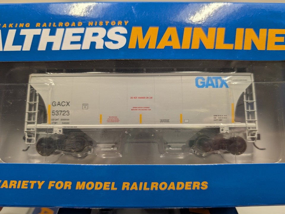 HO Scale WALTHERS Mainline 4 Pack GATX & ITLX 2-Bay Covered Hoppers NEW ...