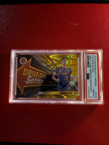 COOPER FLAGG 2024 Topps McDonald's Drive-Thru Service GOLD RAYWAVE #39/ ...