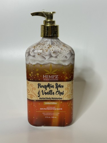 Hempz Pumpkin Spice & Vanilla Chai Herbal Body Moisturizing Lotion 17oz ...